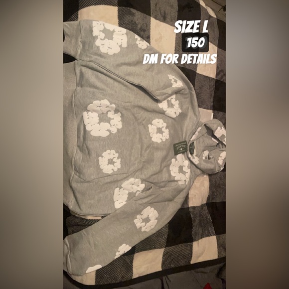 Denim Tears | Sweaters | Gray Denim Tears Hoodie Puff Print Brand New ...